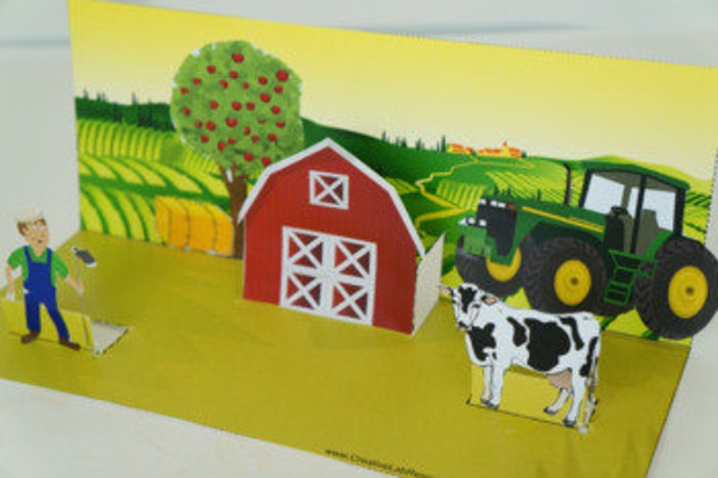 Farm Barn Scene 3D Craft Activity // Printable Teaching Resource // No ...