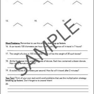 Math Multi-digit Multiplication Strategies - Breaking up Factors ...