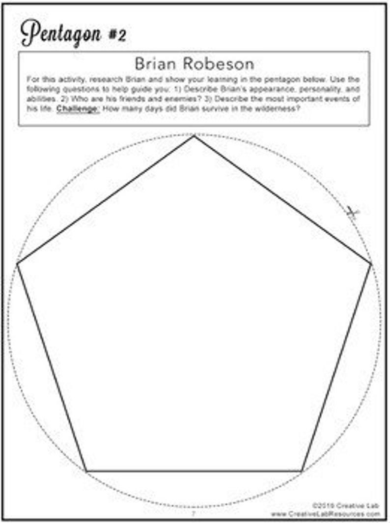 Hatchet - Book Novel Study Project Craft - PBL // Printable Teaching ...