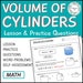 Volume of Cylinders - Lesson & Practice Questions // Printable Teaching ...