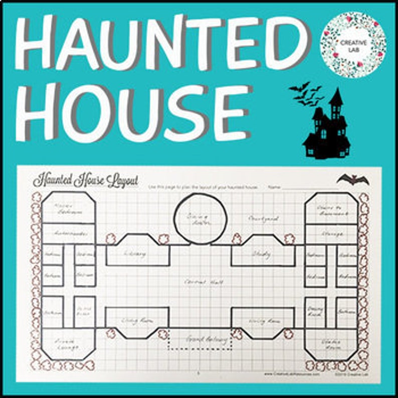Math Haunted House Design - Area & Perimeter - Halloween Math ...