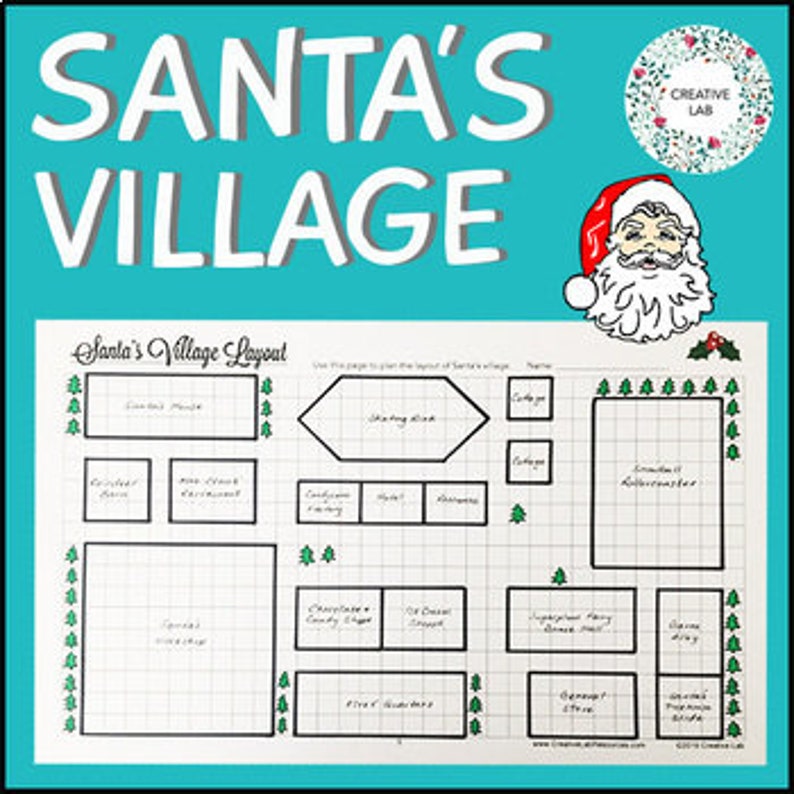 Santa's Village Design - Area & Perimeter // Printable Teaching ...