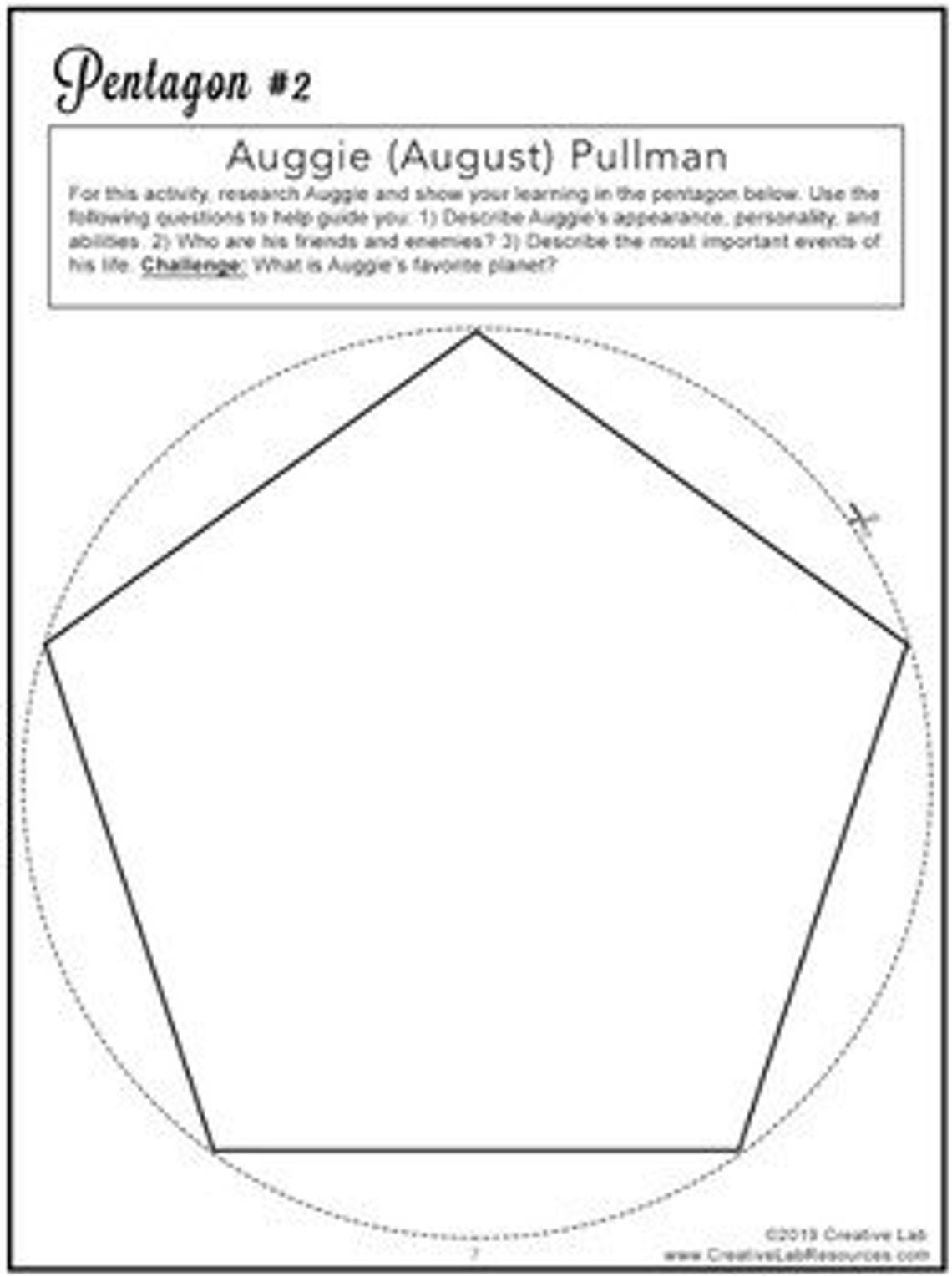 Wonder Novel Study Project Craft 100% Editable // Printable Teaching ...