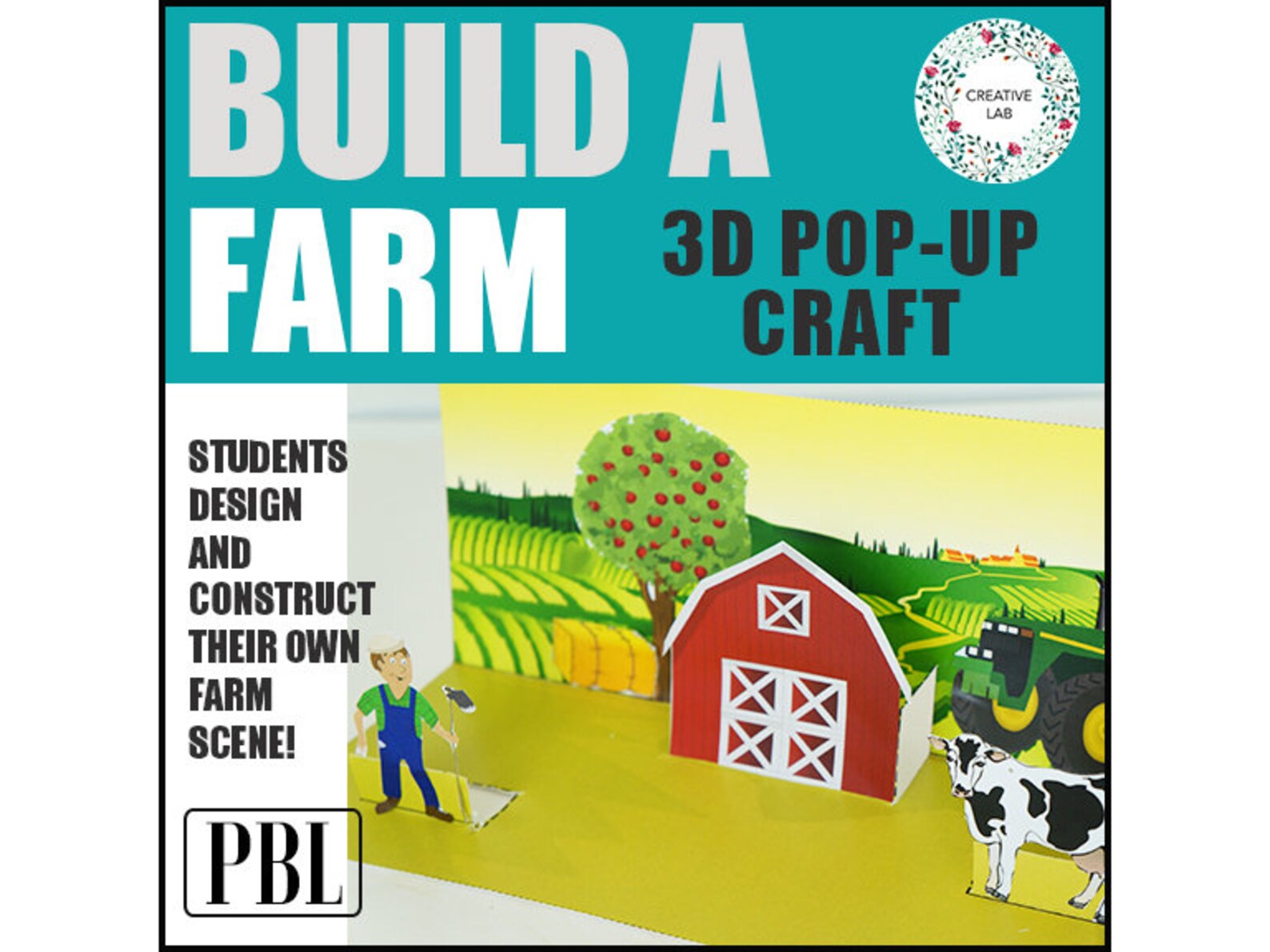 Farm Barn Scene 3D Craft Activity // Printable Teaching - Etsy
