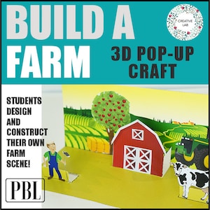 Farm Barn Scene 3D Craft Activity // Printable Teaching Resource // No ...