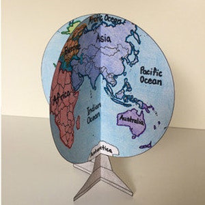 Mapping Craft Activity - 3D Globe World Map - 100% Editable ...