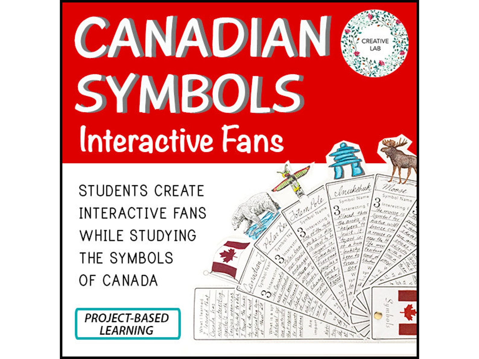 Canada Symbols Project Craft - Interactive Fan - PBL // Printable ...