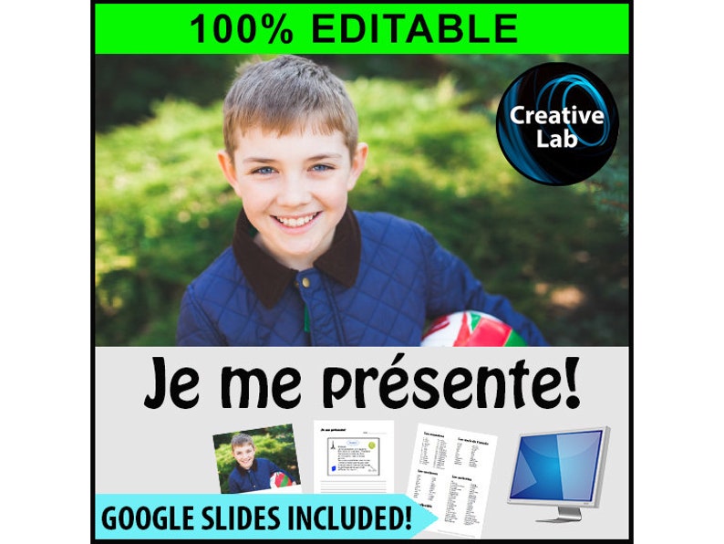 Je Me Presente All About Me French Assignment 100% Editable// Printable ...