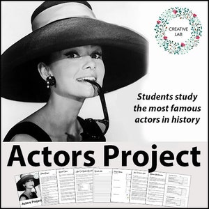 Actors Research Project - PBL // Printable Teaching Resource // No Prep ...