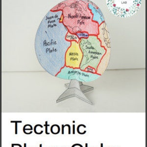 Tectonic Plates Globe - 3D World Map Model - 100% Editable // Printable ...