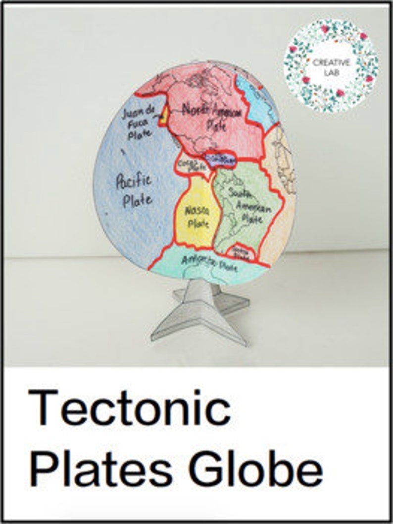 Tectonic Plates Globe - 3D World Map Model // Printable Teaching ...