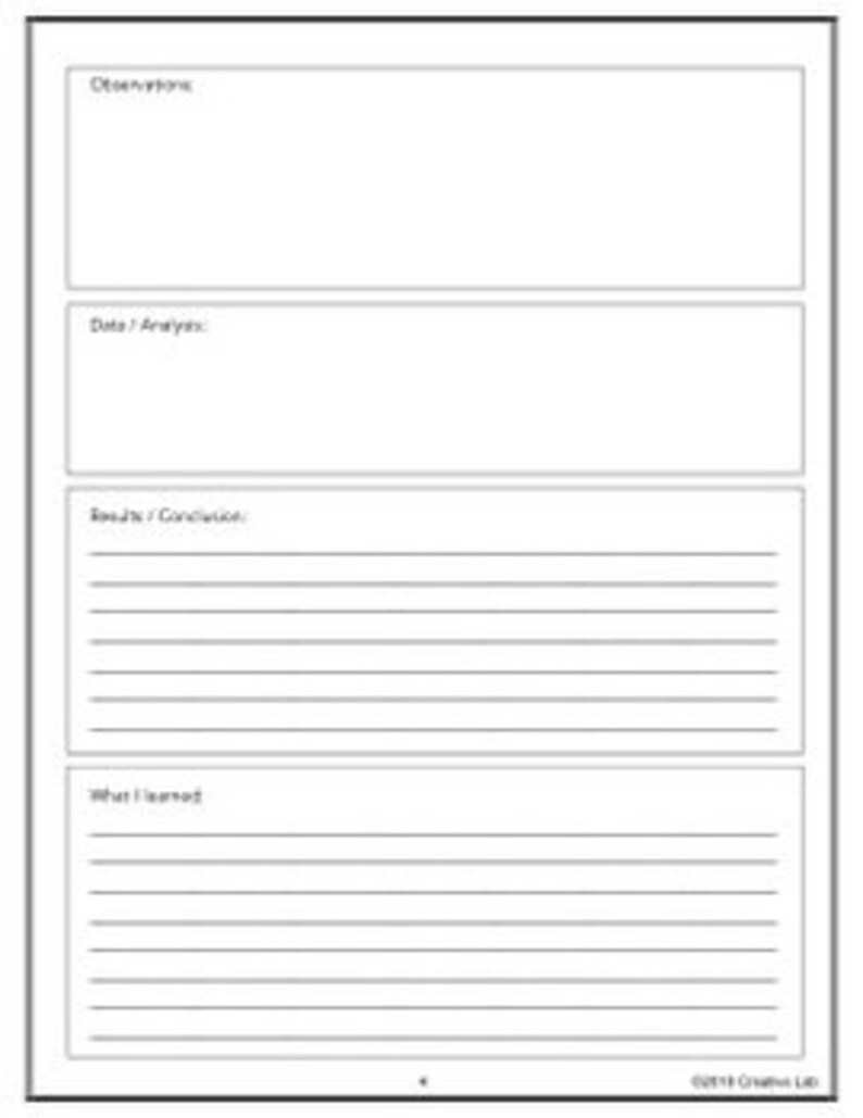 Scientific Method Lab Report - Student Template - 100% Editable ...