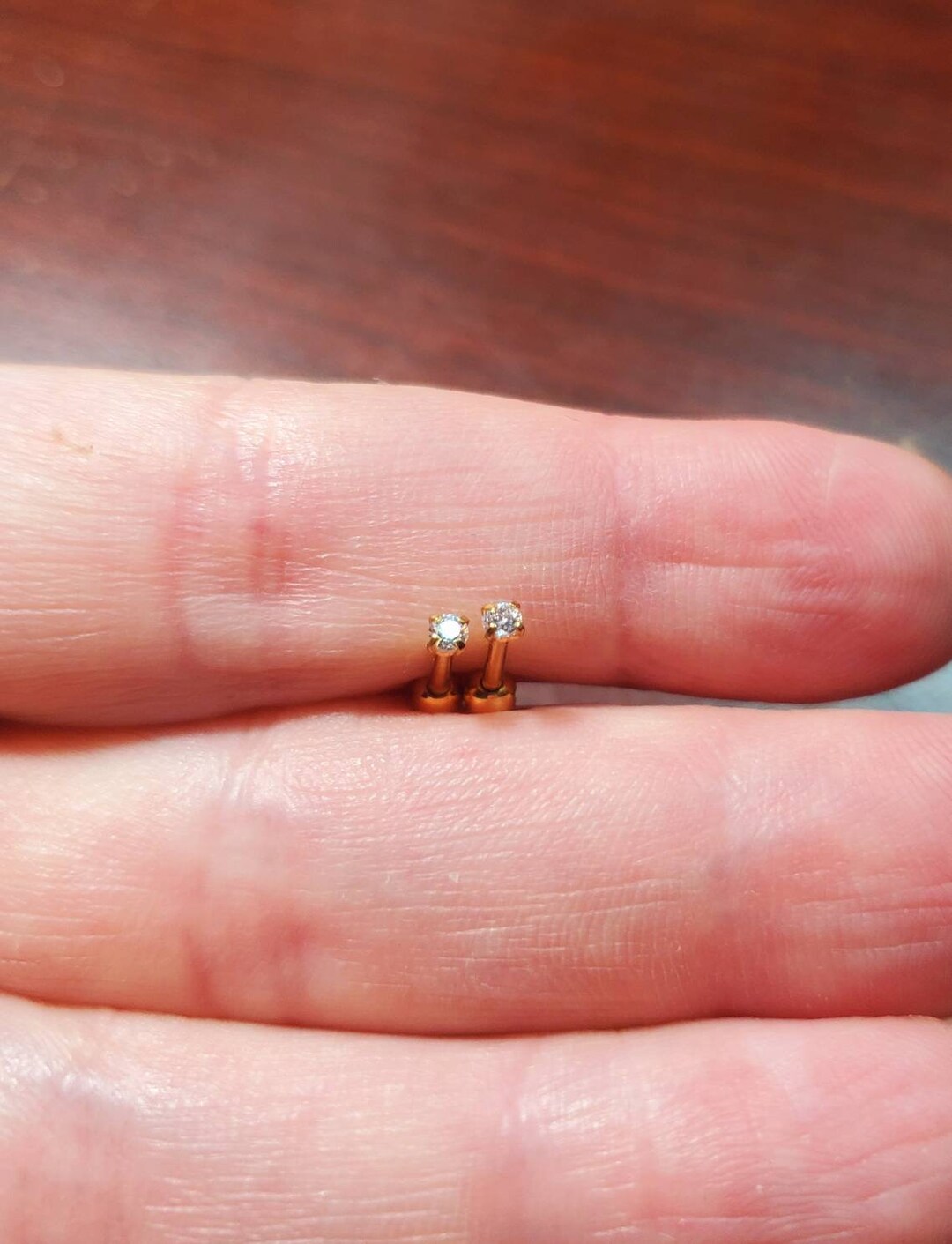 GOLD 2mm Screw BACK Stud Earrings Threaded Backs Tragus - Etsy