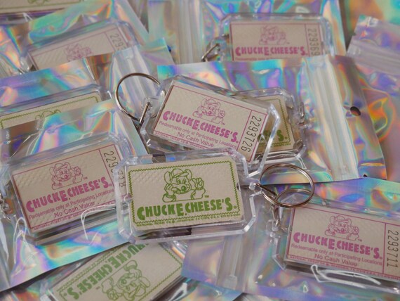 Authentic 90s Vintage Arcade Ticket set in Acrylic Fr… - Gem