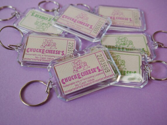 Authentic 90s Vintage Arcade Ticket set in Acrylic Fr… - Gem