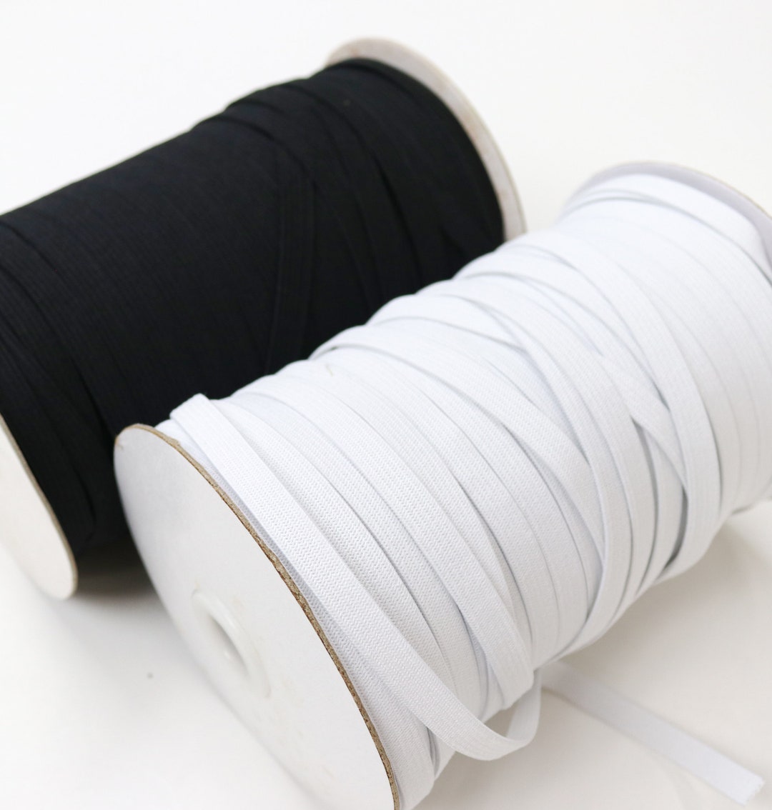 1/4 Quarter-inch Flat Knit Elastic, Black or White SHIPS FROM ...