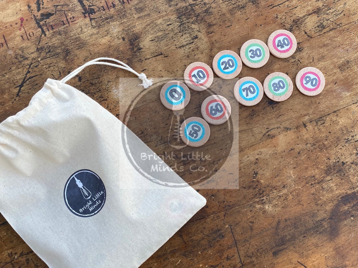 Number & Counting Wooden Tokens 0-99 Learning Activity - Etsy UK