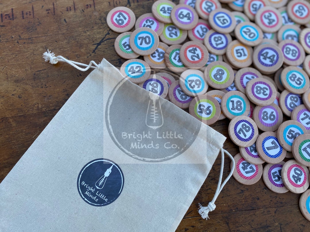 Number & Counting Wooden Tokens 0-99 Learning Activity - Etsy