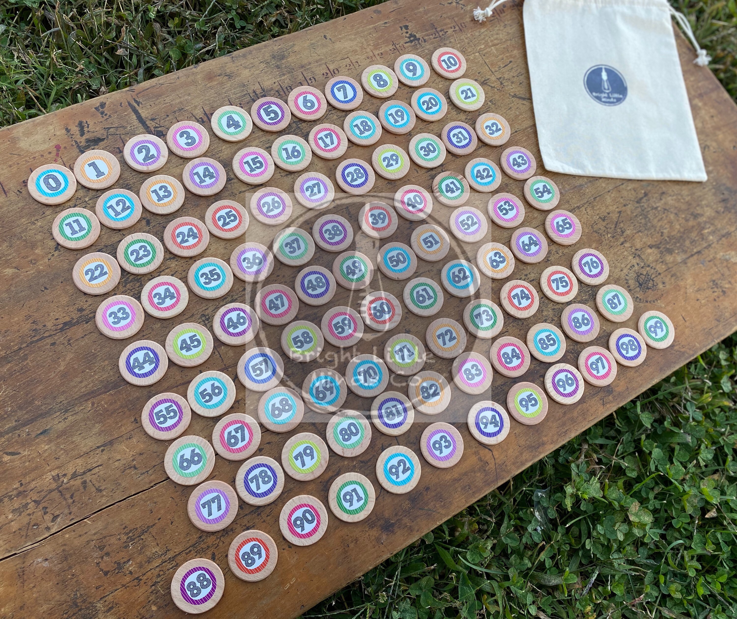 Number & Counting Wooden Tokens 0-99 Learning Activity - Etsy UK