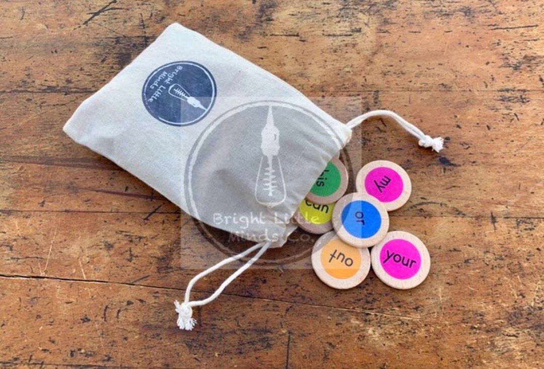 Wooden Sight Word Tokens: 50 Sight Word Learning Activity - Etsy