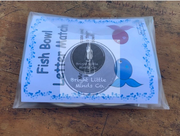 Alphabet Upper & Lowercase Match Fish Bowl Learning Activity - Etsy