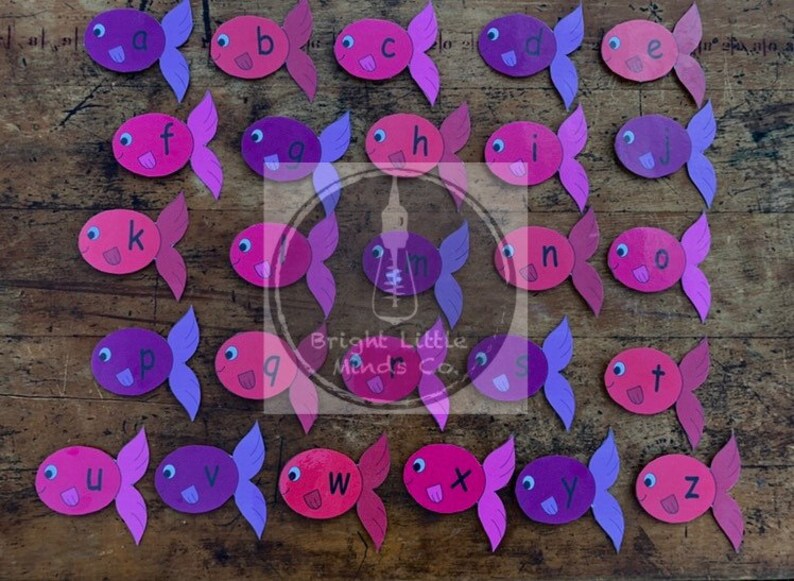 Alphabet Upper & Lowercase Match Fish Bowl Learning Activity - Etsy