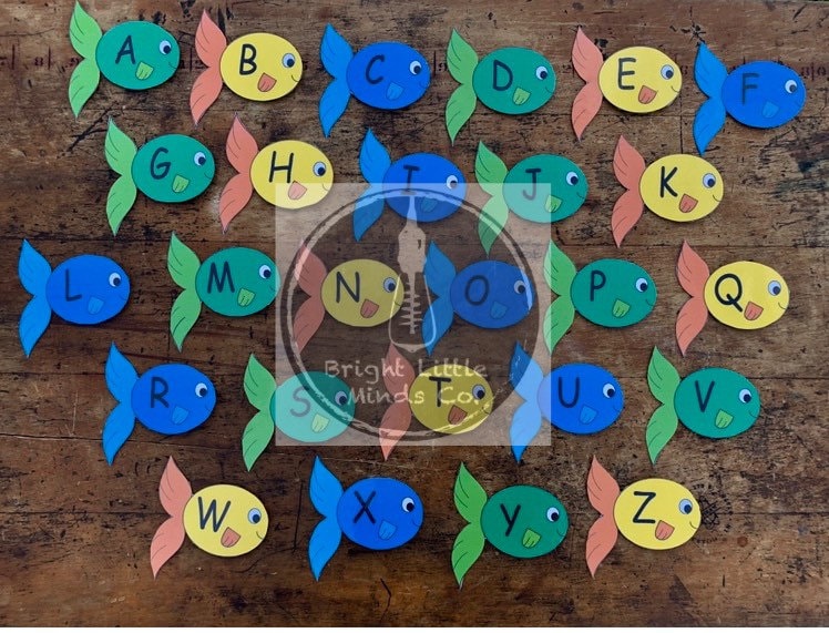 Alphabet Upper & Lowercase Match Fish Bowl Learning Activity - Etsy