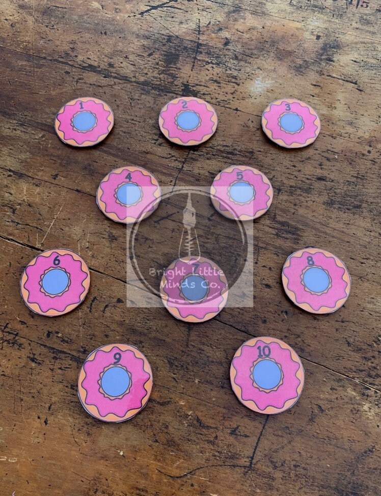 Number & Counting 1-10 Donut Match Learning Activity - Etsy