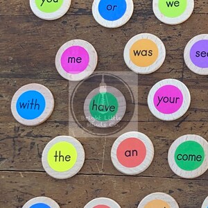 Wooden Sight Word Tokens: 50 Sight Word Learning Activity - Etsy