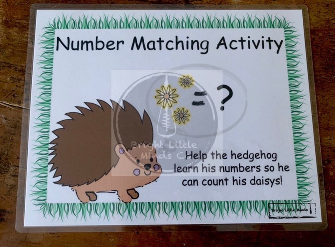 Numbers & Counting 1-10 Hedgehog Learning Activity | Etsy