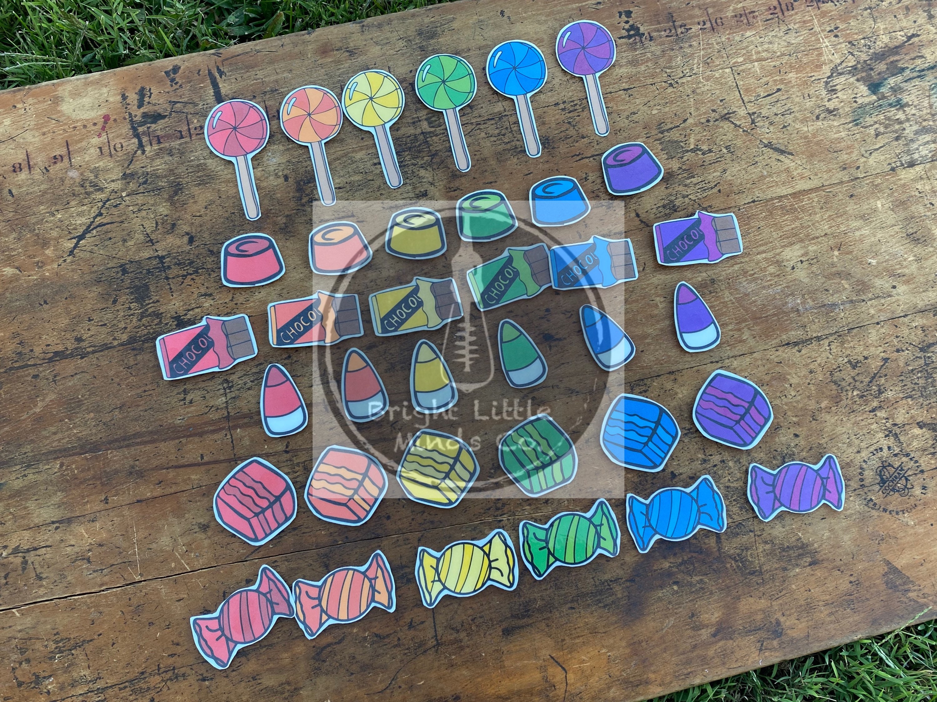 Basic Color Match Candy Learning Activity - Etsy UK