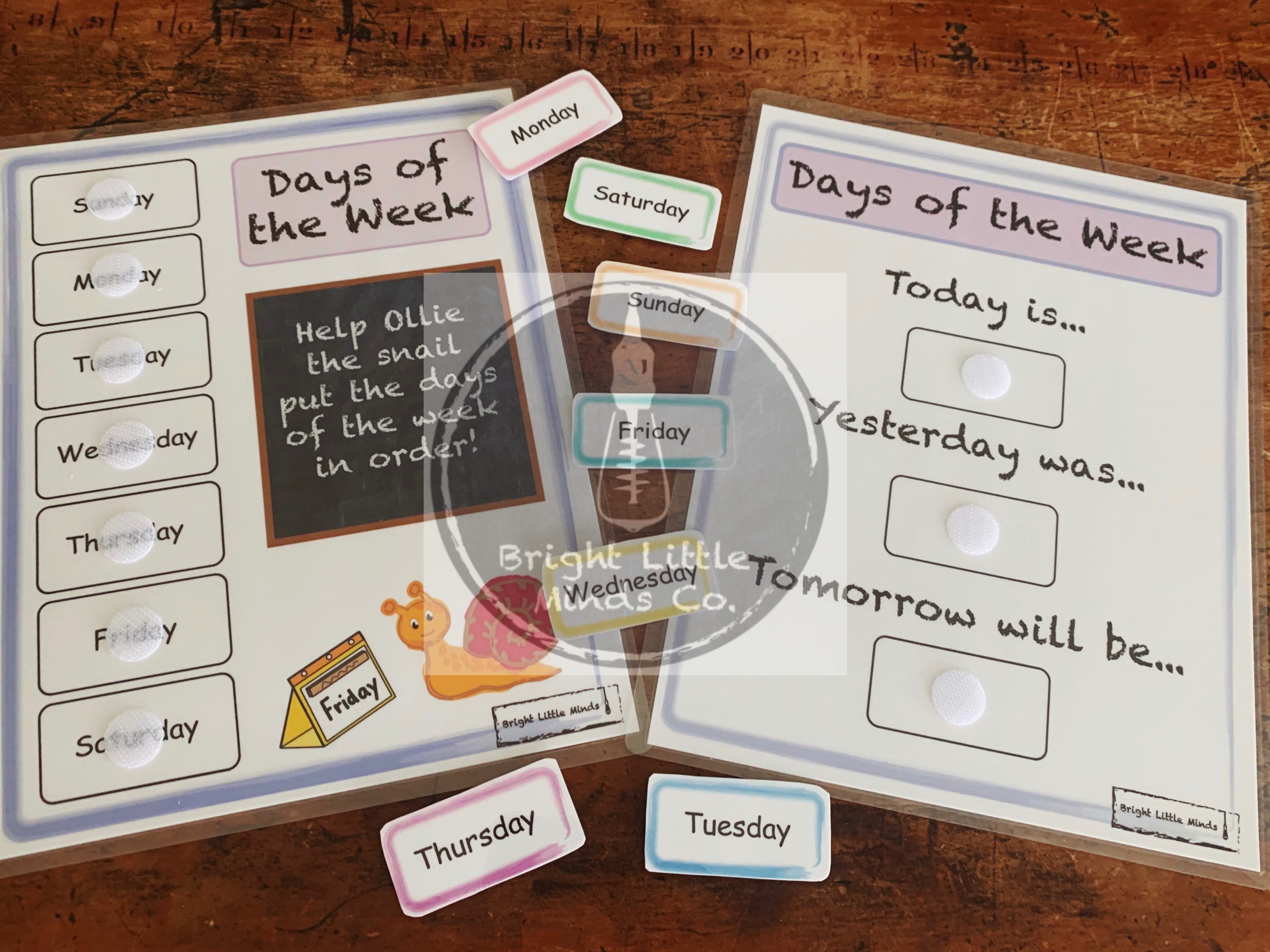 Days of the Week & Sequencing Educational Learning Activity Set With ...