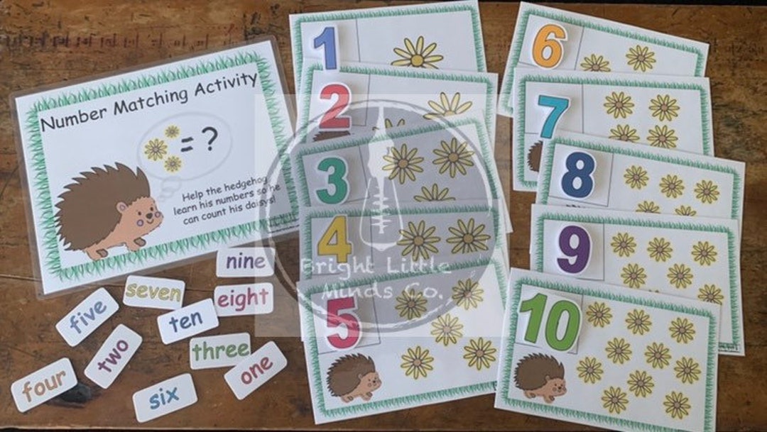 Numbers & Counting 1-10 Hedgehog Learning Activity - Etsy