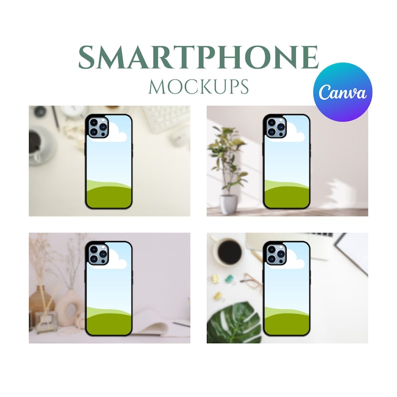 Canva Template - Sublimation iPhone Case Mockups - Etsy
