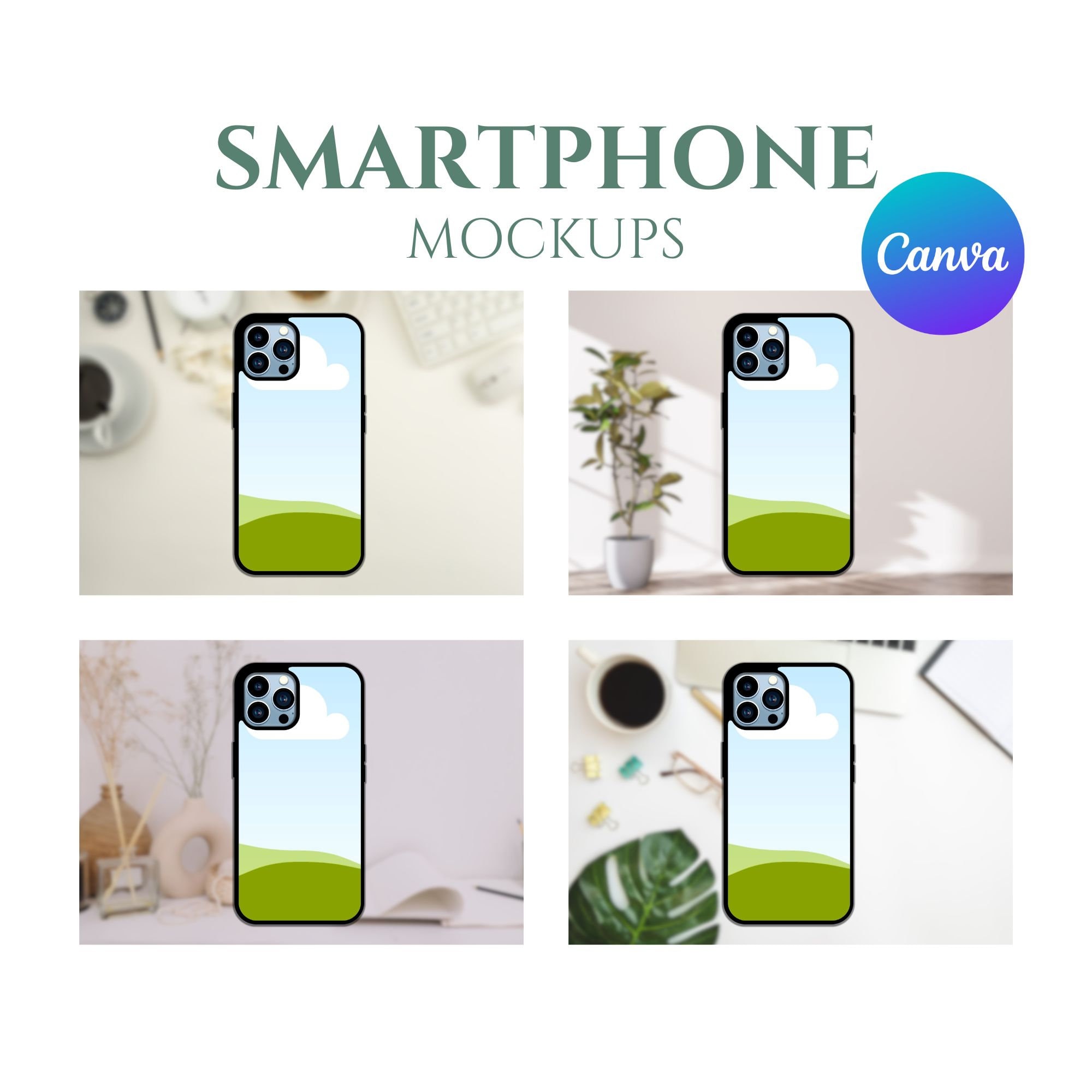 Canva Template - Sublimation iPhone Case Mockups - Etsy