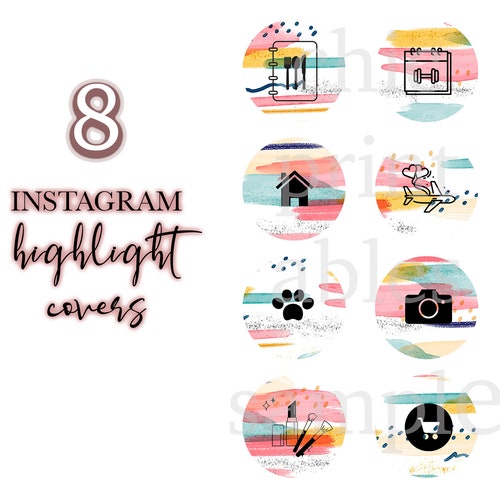 22 Instagram Highlight Cover Highlight Cover Icons Social | Etsy