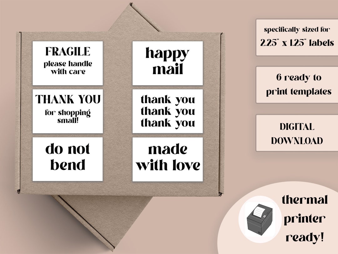 Instant Download - Thermal Printer Templates - Shipping Label - Etsy