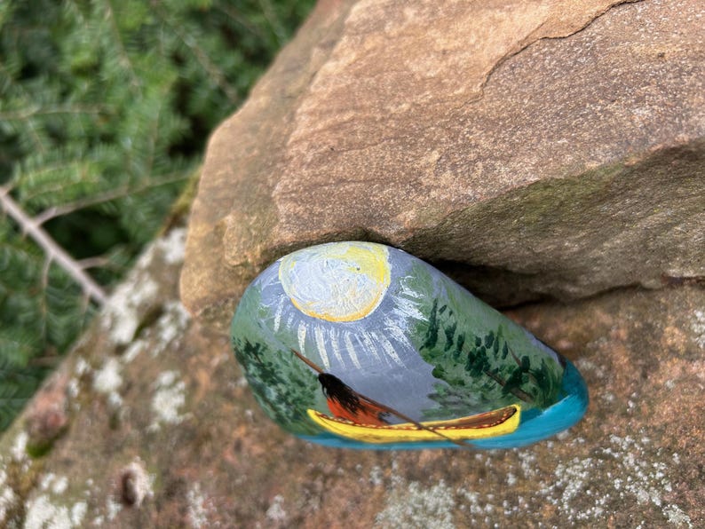 Native American Theme Painted Rock, Painted Rock, Native American ...