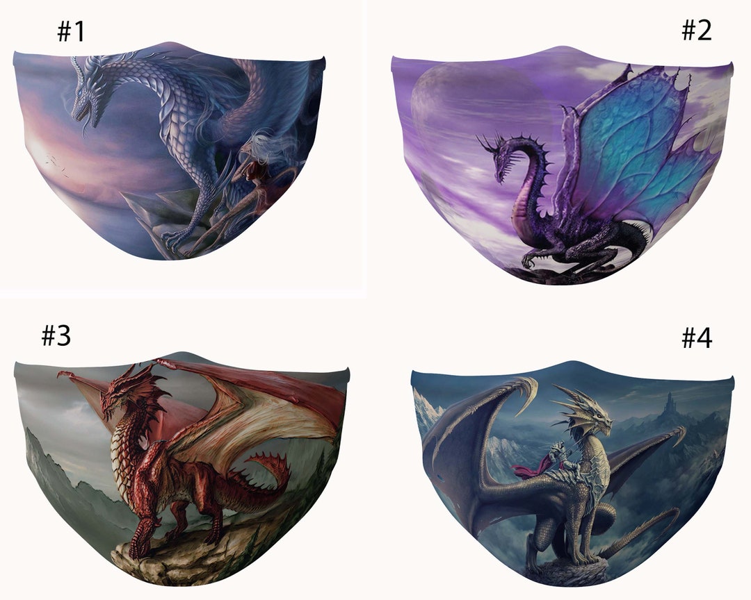 Dragon Face Mask Dragon Fantasy Mask Fire Dragon Mask Three - Etsy UK