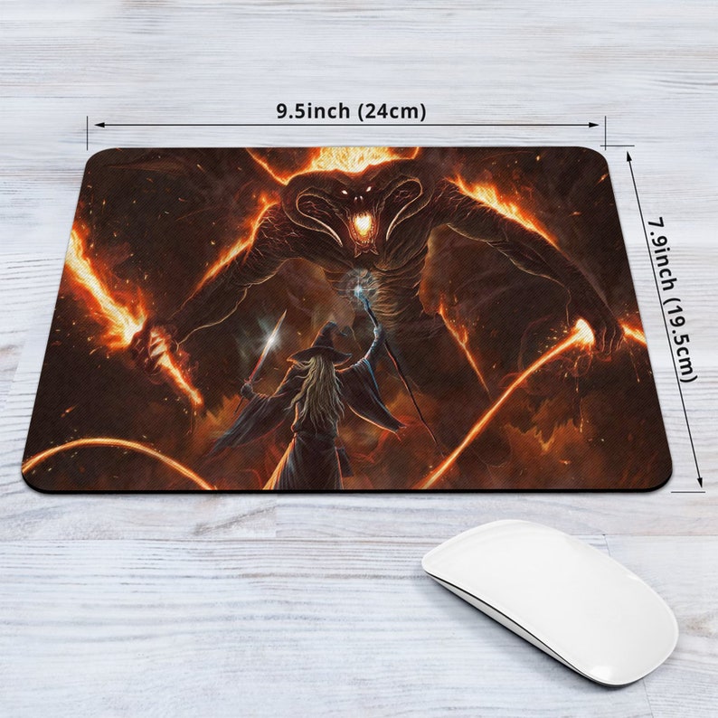 Gandalf Vs Balrog Mouse Pad the Lord of the Rings Mousepad - Etsy