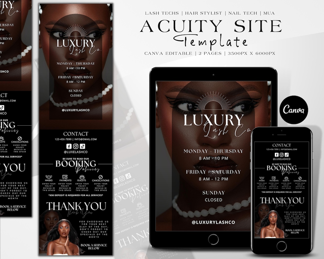 Acuity Booking Site Design Template for Hair Stylist | Acuity ...