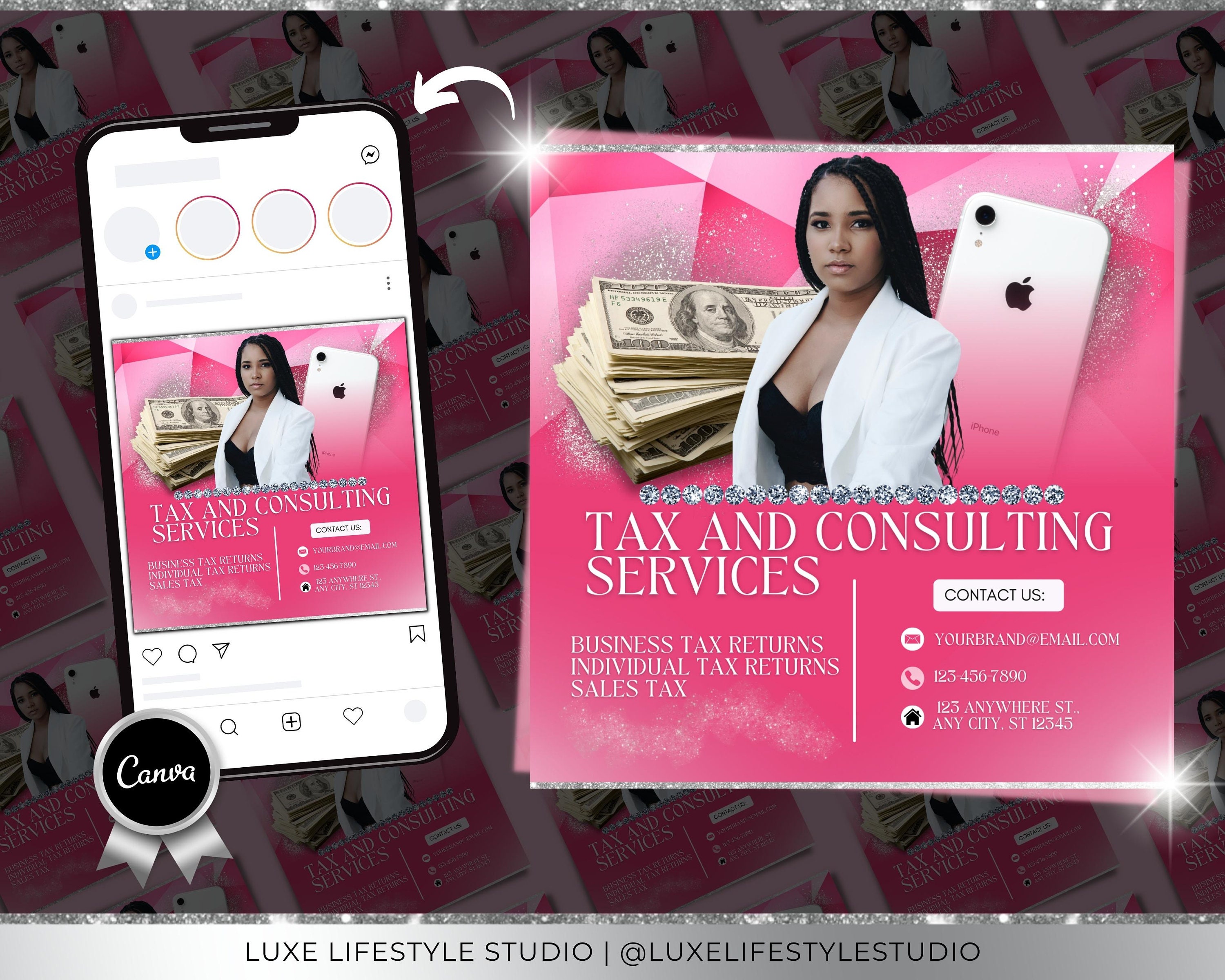 Tax Flyer Template Instagram Post E-flyer Canva Tax Preparation Eflyer ...