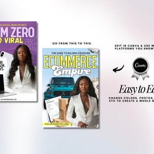Ebook Cover, Editable Ebook Cover, Social Media Ebook Template, White ...