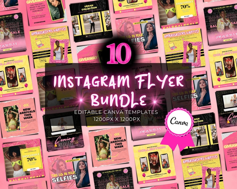 10 Instagram E Flyer Template DIY Social Media Flyer Pink Instagram ...