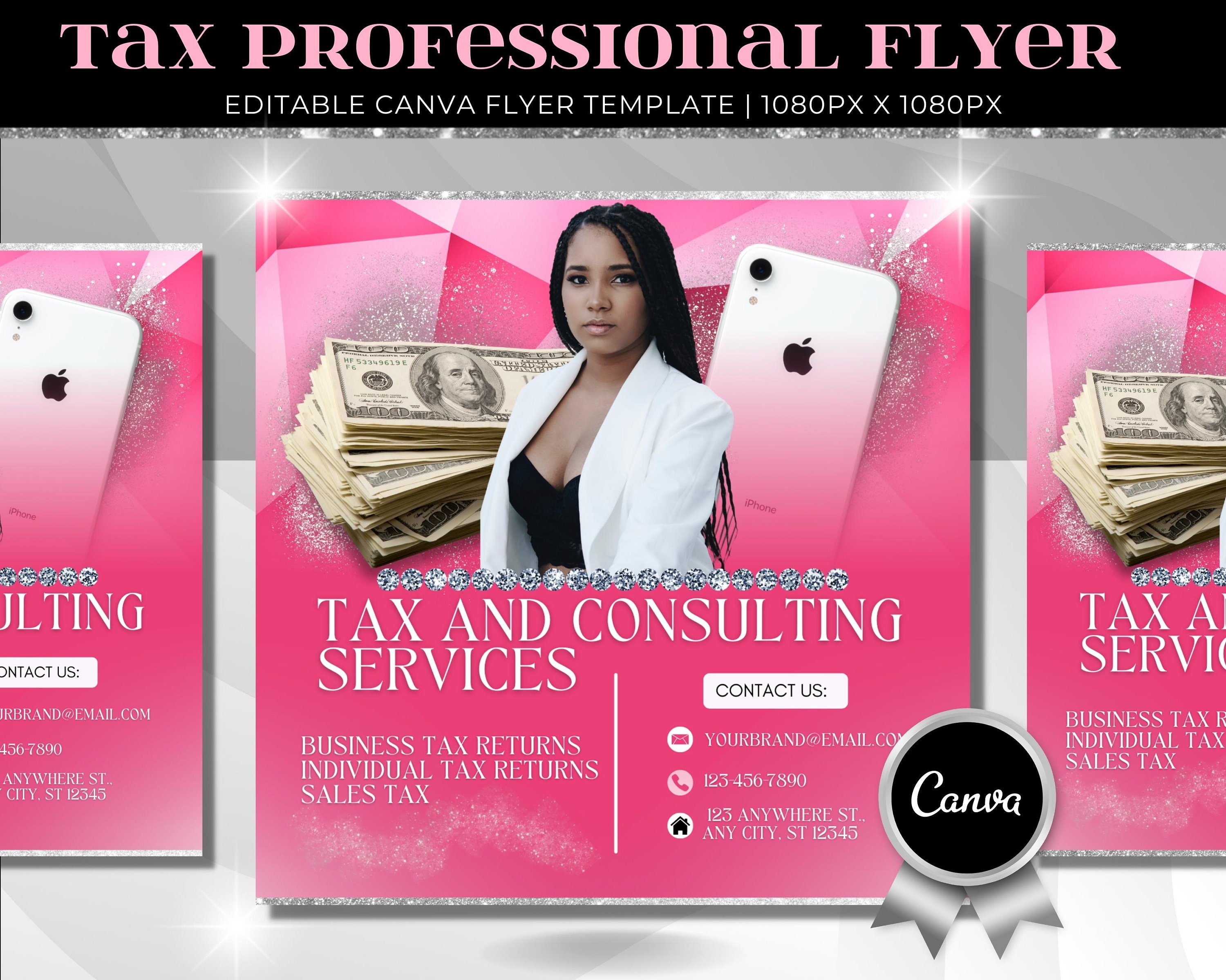 Tax Flyer Template Instagram Post E-flyer Canva Tax Preparation Eflyer ...