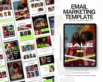 Pink Editable Email Template Canva Business E-mail Marketing Templates ...