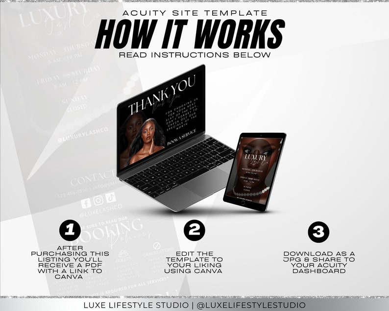 Acuity Booking Site Design Template for Hair Stylist Acuity Scheduling ...