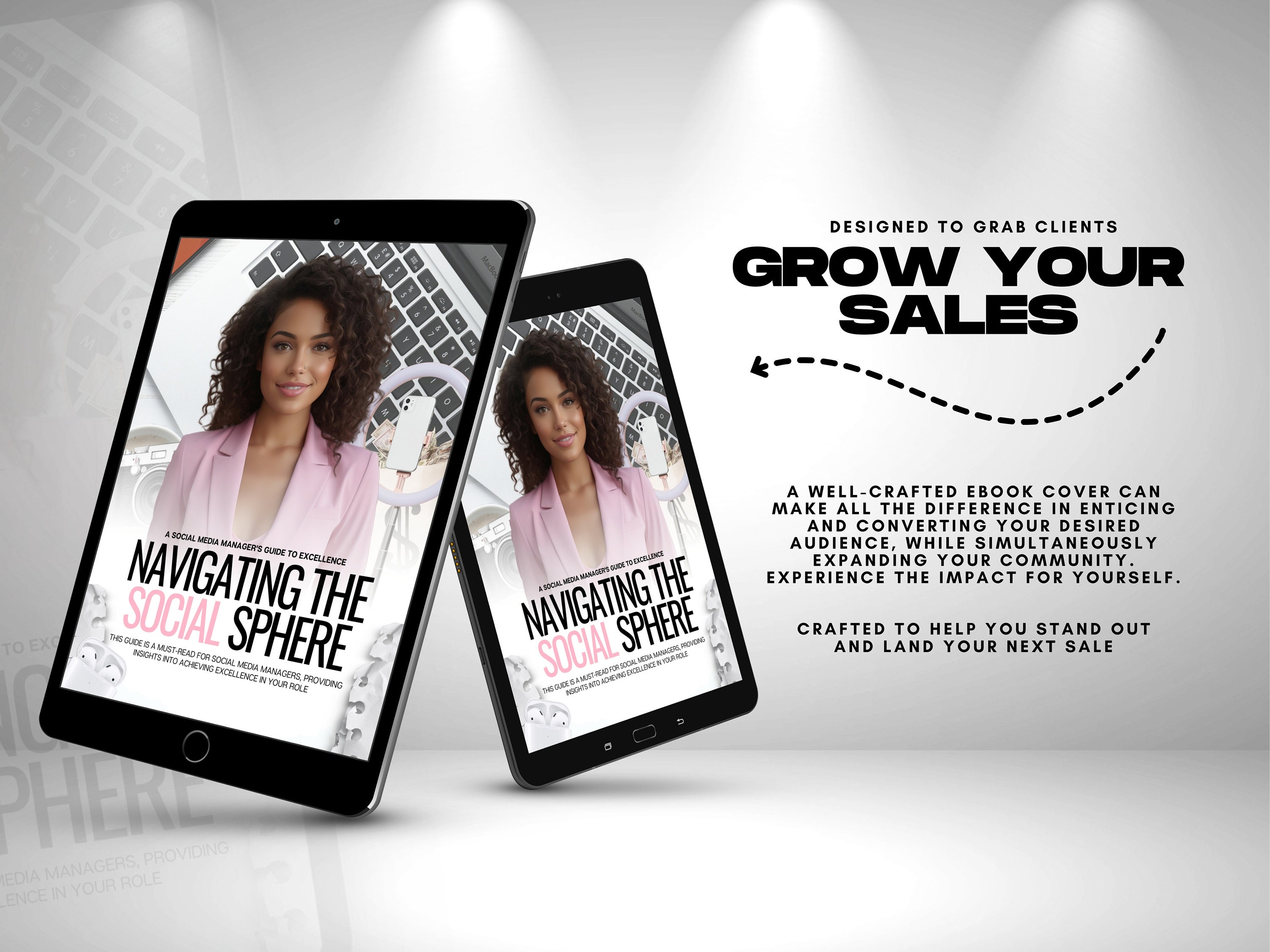 Ebook Cover, Editable E-book Cover, Social Media Manger Ebook Cover ...