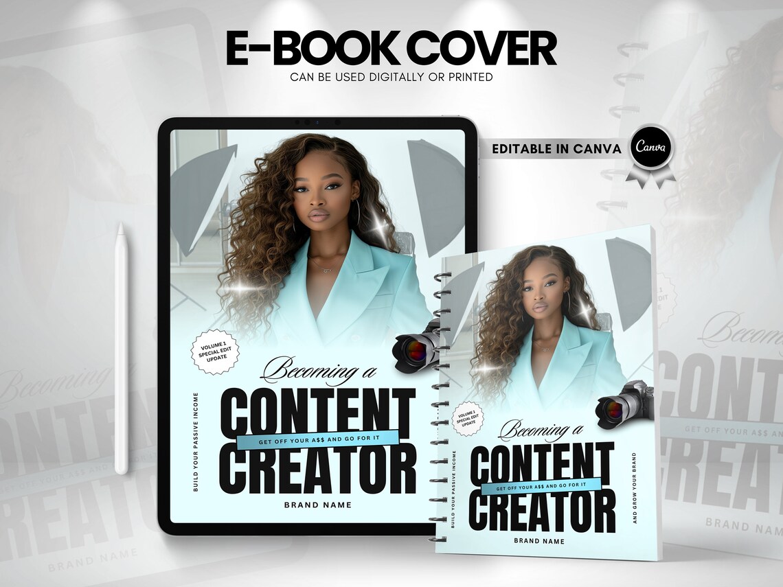 Editable Ebook Cover, Done for You Ebook Cover Template, Content ...
