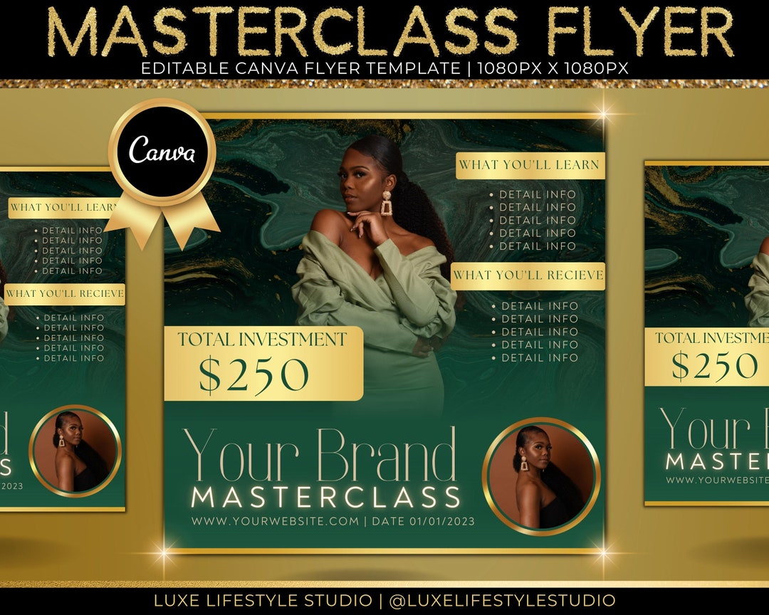 Hair Masterclass E-flyer Social Media Flyer Template Eflyer Design - Etsy